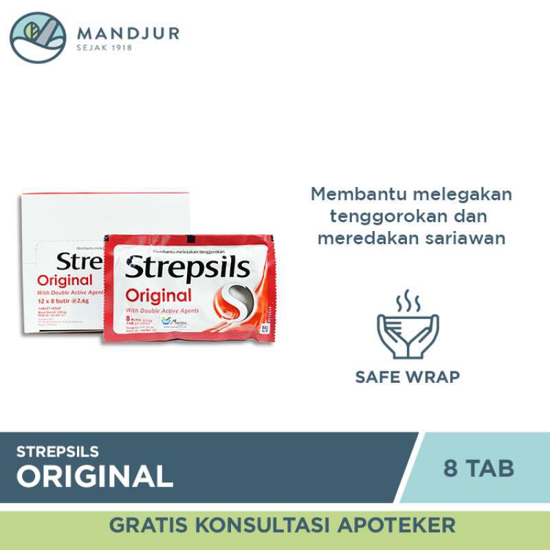 Jual Strepsils Original Permen Pelega Tenggorokan Halal di Seller ...