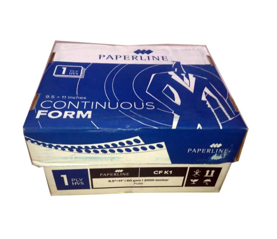 Jual Kertas Continuos Form Paperline Rangkap 1 Full [9,5 Inch X 11 Inch ...
