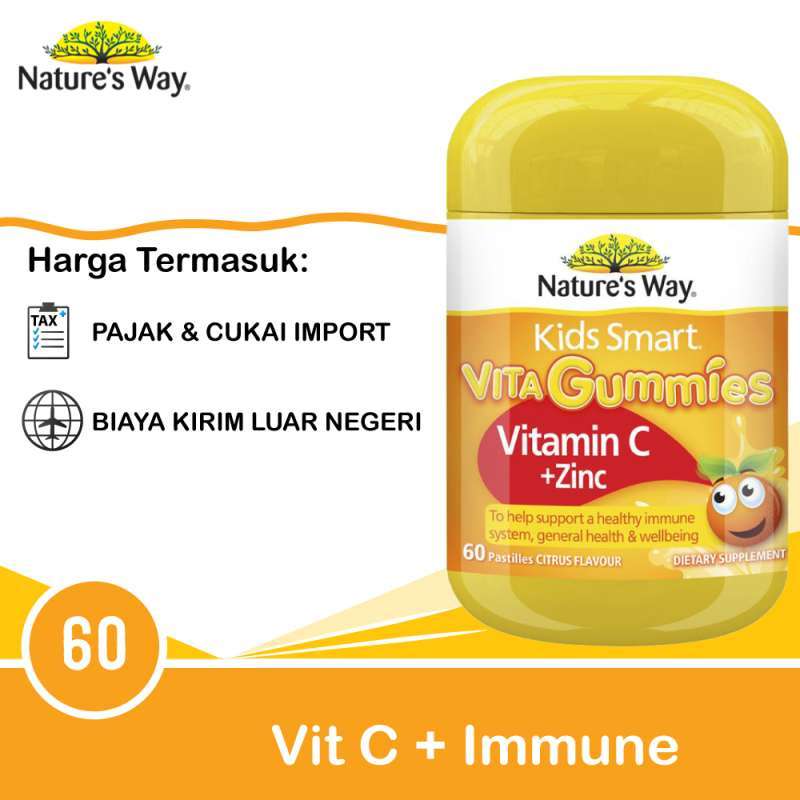 Jual Natures Way Kids Smart Vita Gummies Vitamin C + Zinc [60 Gummies ...