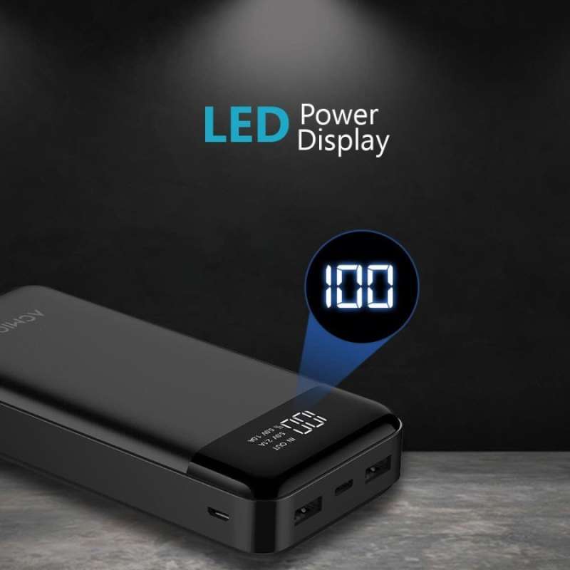 Jual Acmic D20 20000mah Digital Display + 2a Fast Charge Powerbank Di ...