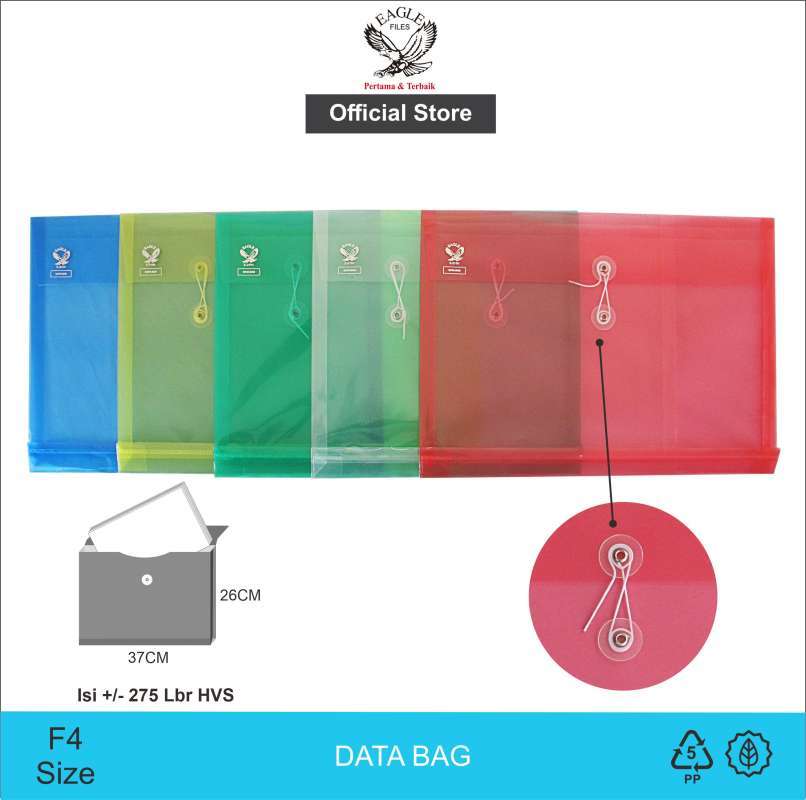 Jual Eagle Files E 211 H Data Bag Horizontal Map Plastik Tali [1 Pack ...