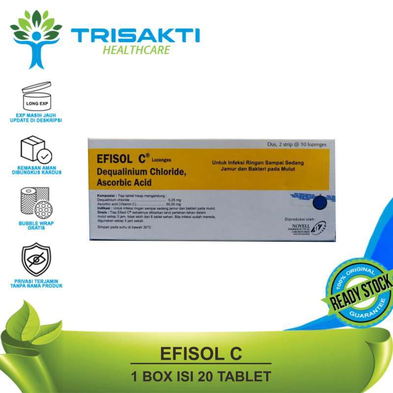 Promo Efisol Lozenges [isi 2 Strip / 10 Tablet] Diskon 18% di Seller ...