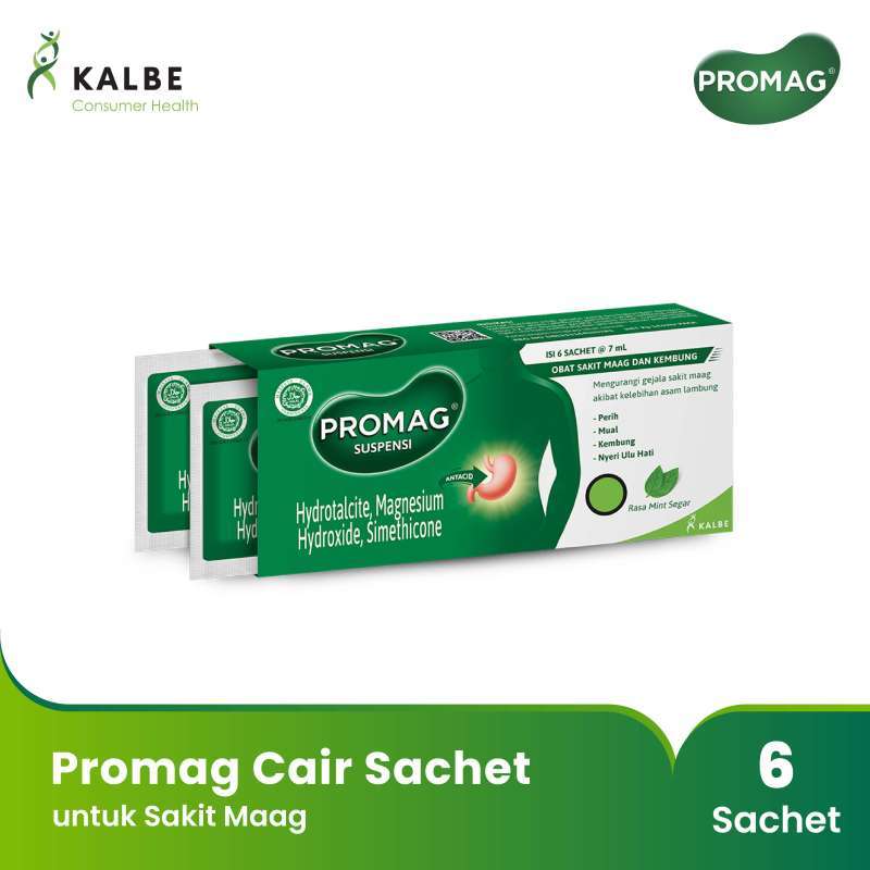 Promo Promag Cair Suspensi 6 Sachet Diskon 14% di Seller Kalbe Consumer ...