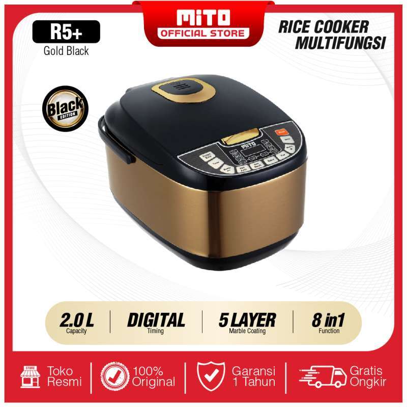 Jual MITO R5+ NEW DIGITAL RICE COOKER BLACK GOLD di Seller MITO ...