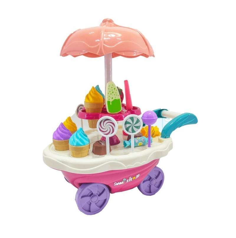 Promo Mainan Ice Cream Candy Troly Home Candy Cart Gerobak Permen Es ...