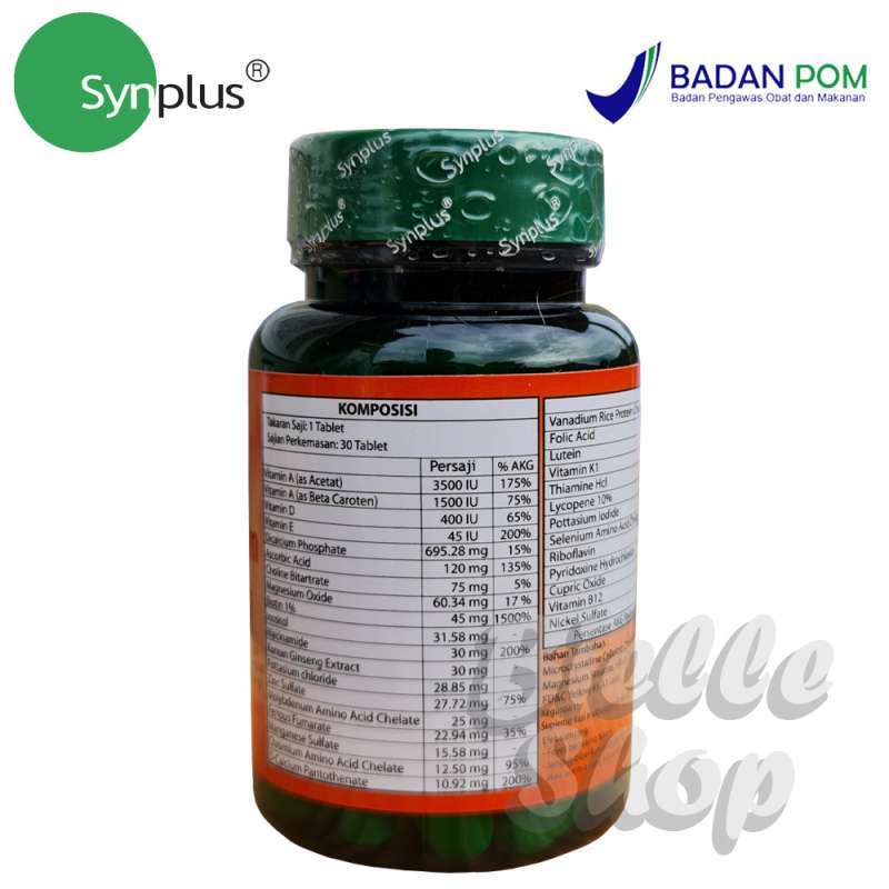 Jual Synplus ABC Premium Multivitamin 30 Tabs - Meningkatkan Daya Tahan ...