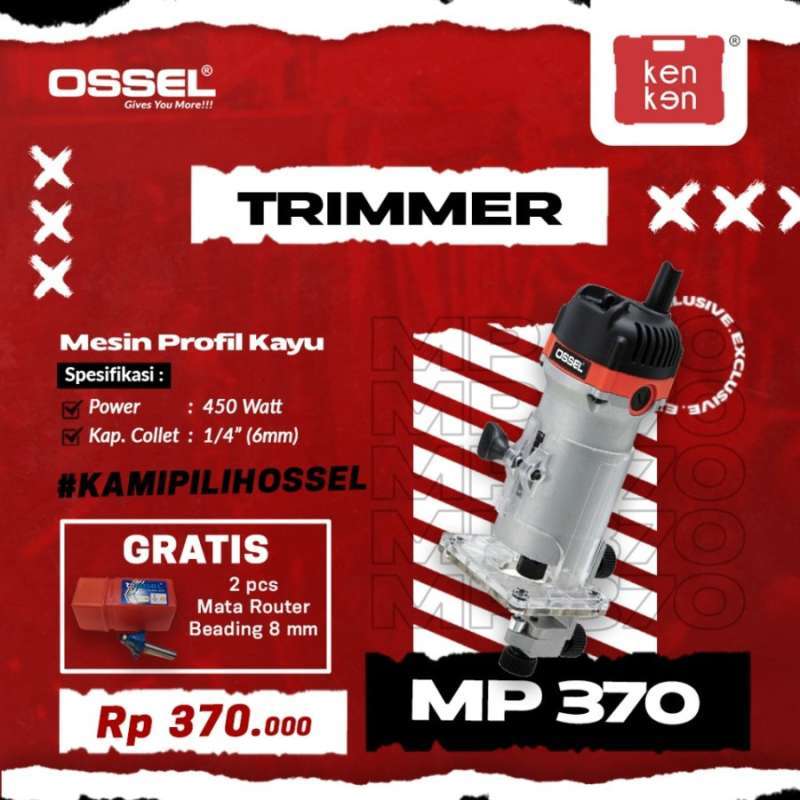 Jual Mesin Trimmer Mesin Profil Kayu Mesin Router Kayu Mp 370 Ossel Di ...