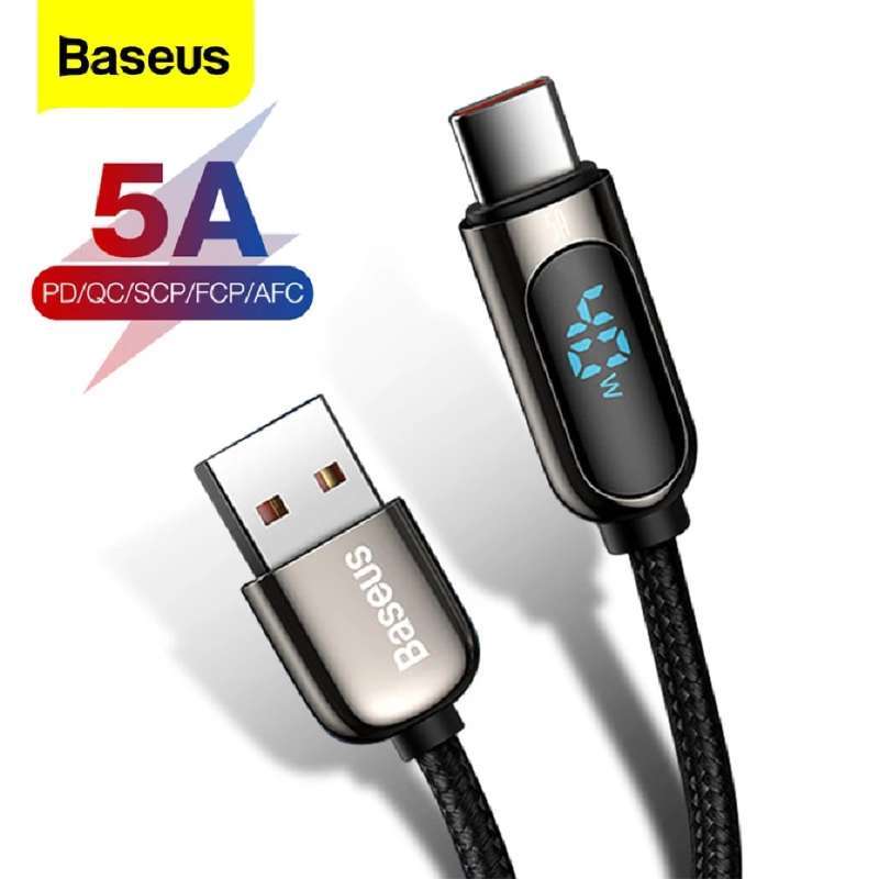 Jual Baseus Digital Display Voltage Led Display Cable Usb Type C A Meter Pd Fast Charging