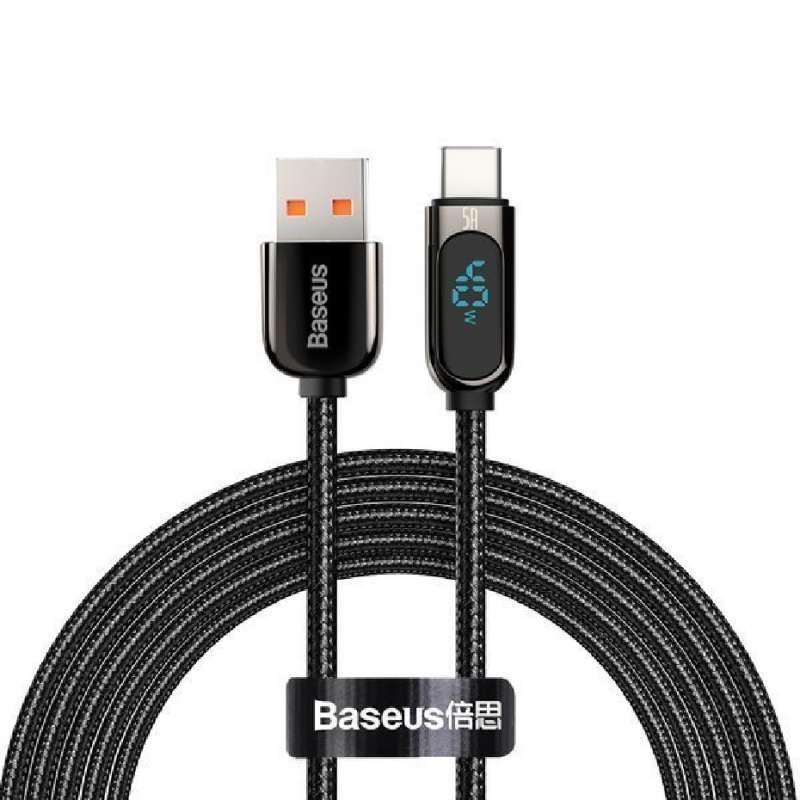 Jual Baseus Digital Display Voltage Led Display Cable USB Type C 5A 2 ...