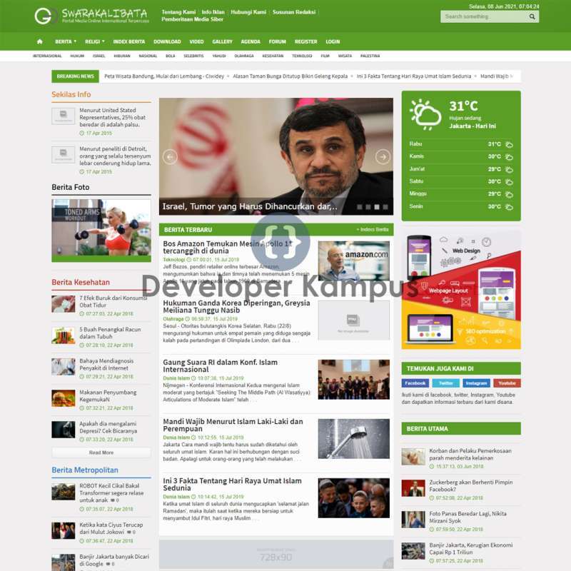 Jual Source Code - Website Portal Berita & Media Online Blackexpo di ...