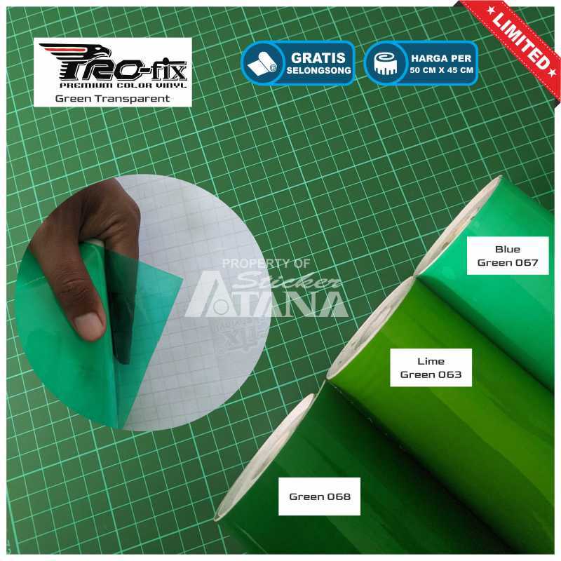 Jual Skotlet Hijau Transparan Scotlet Ijo Hybrid Stiker Tembus Sticker ...