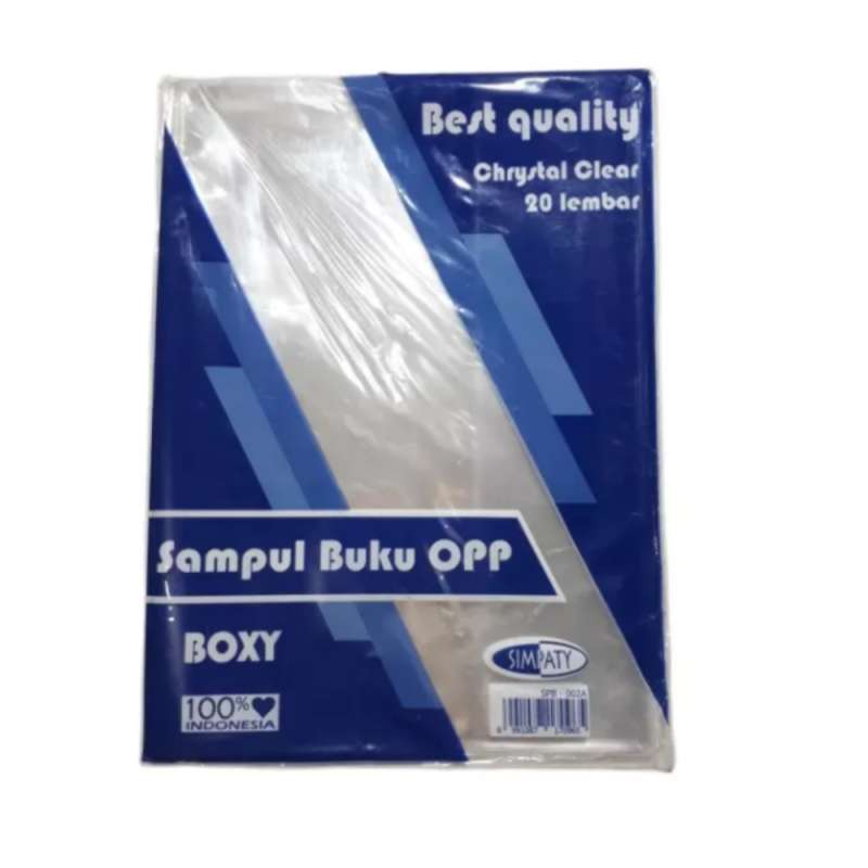 Jual Sampul Buku Plastik Opp Ukuran Boxy Model Slip On Isi 20 Tebal