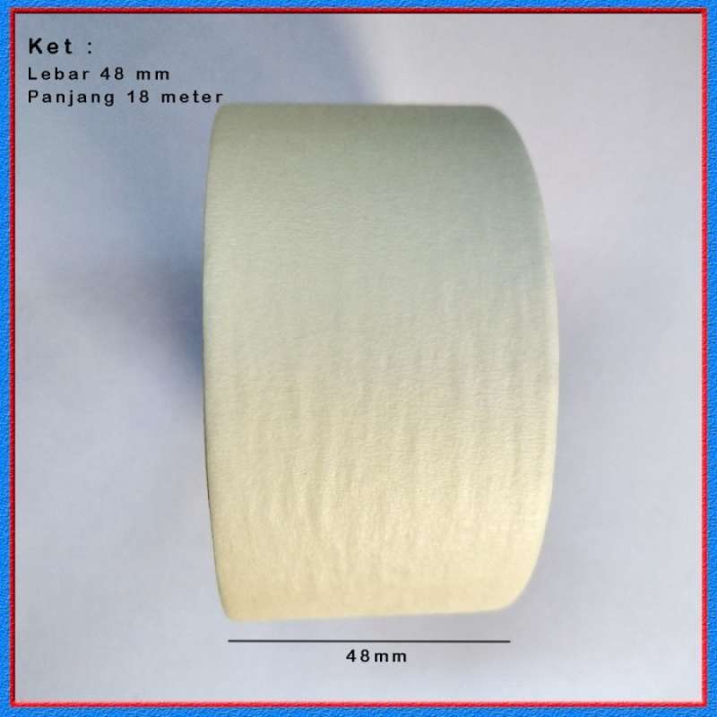 Jual Lakban Kertas / Masking Tape Cream Besar 2 Inchi 48mm X18m Fumaru ...