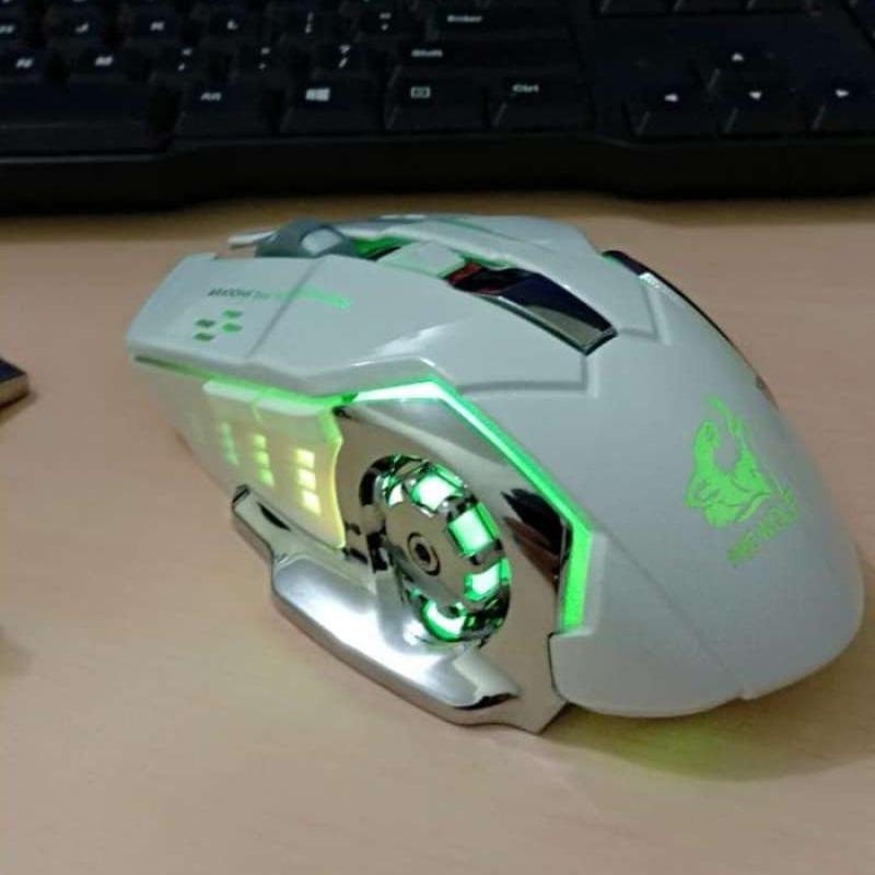 Promo Mouse Wireless Charging Luminous Merk Free Wolf Led Light 1800 ...