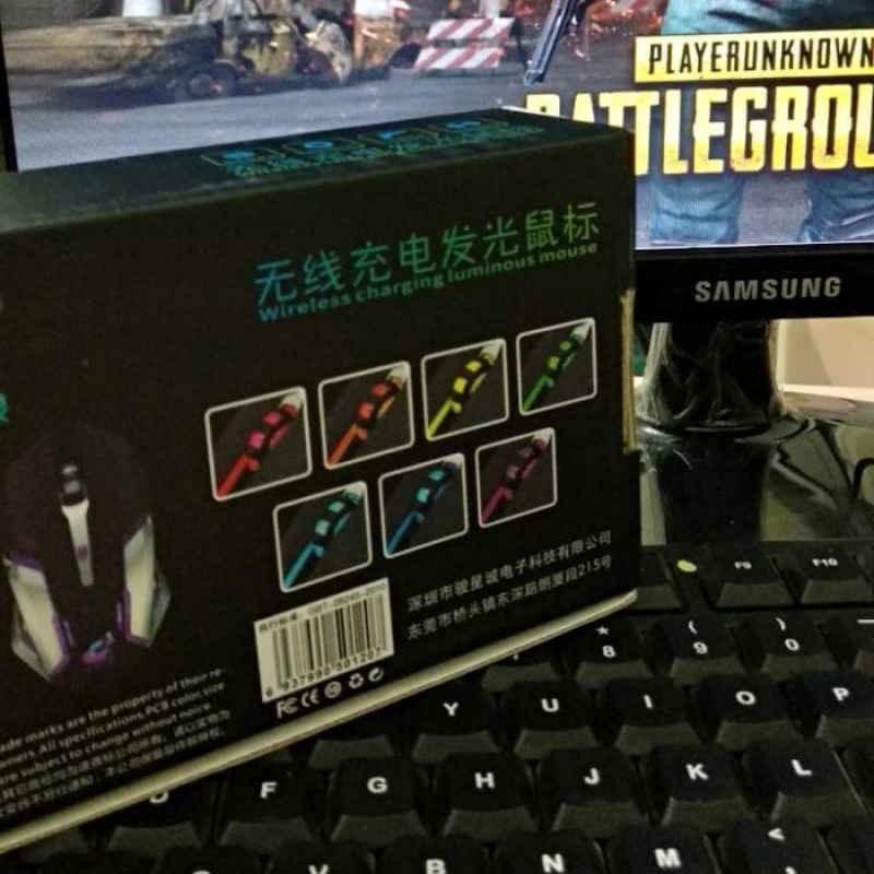 Promo Mouse Wireless Charging Luminous Merk Free Wolf Led Light 1800 ...