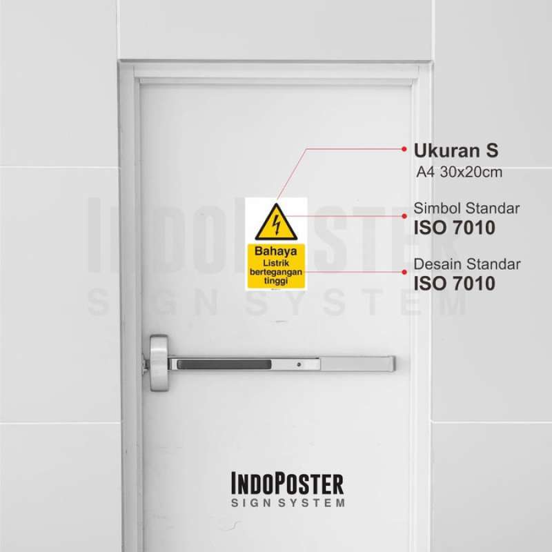 Jual Stiker Safety Sign Rambu K3 Iso Bahaya Listrik Bertegangan Tinggi ...