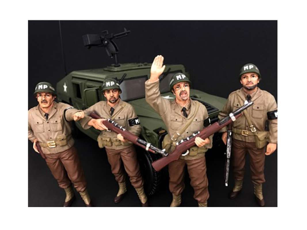 Jual WWII Military Police 4 Piece Figure Set For 1:18 Scale Models by ...