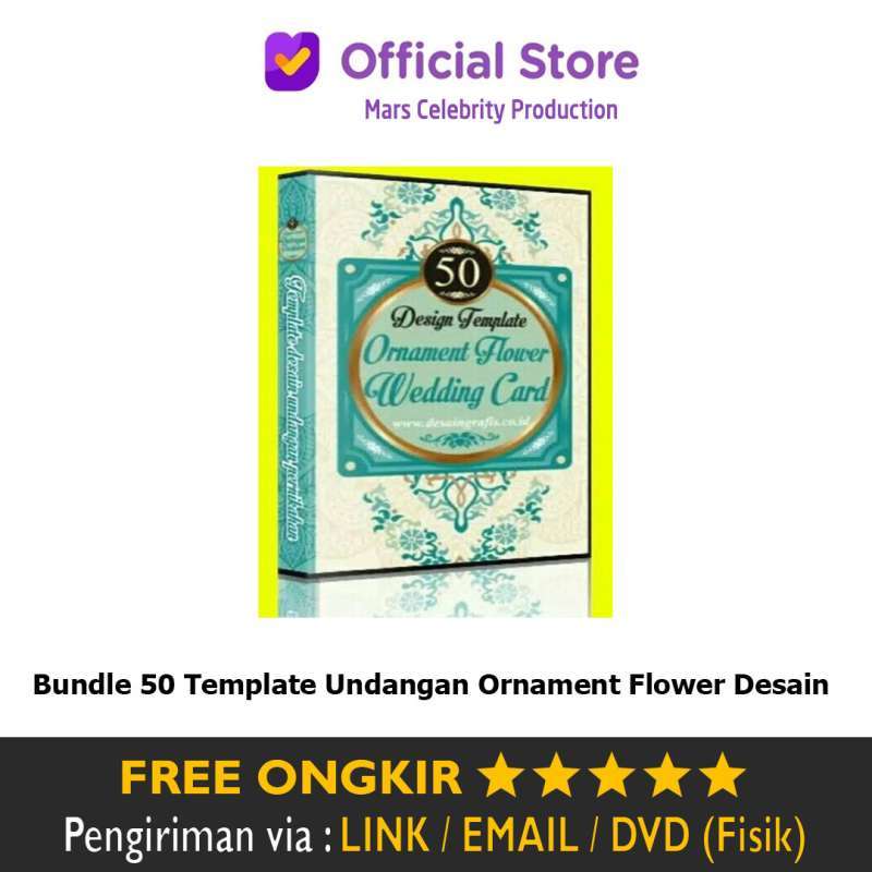 Promo Bundle 50 Template Undangan Ornament Flower Desain Design Motif ...