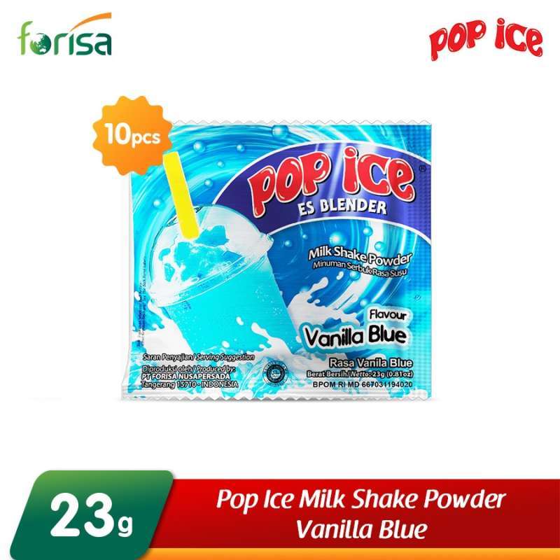 Promo Pop Ice Rasa Vanilla Blue [1 Renceng isi 10 pcs / Sachet] Diskon ...