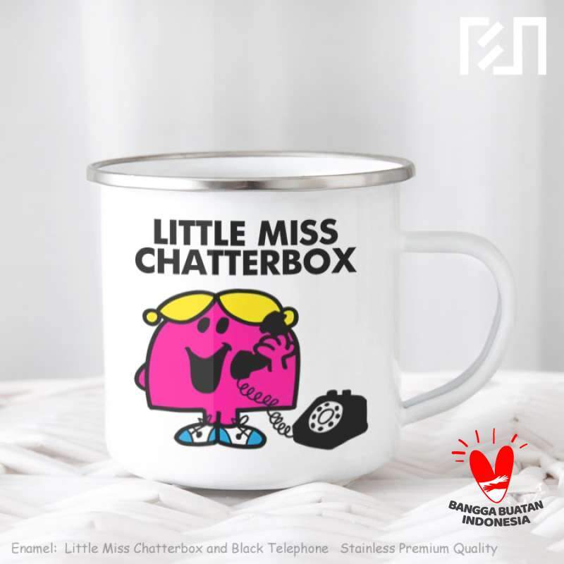 Promo Gelas Enamel Desain Little Miss Chatterbox and Black Telephone ...
