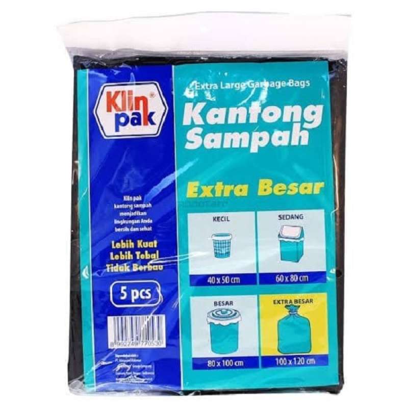 Promo Kantong Sampah Super Besar Klin Pak Plastic Extra Big Garbage Bag ...