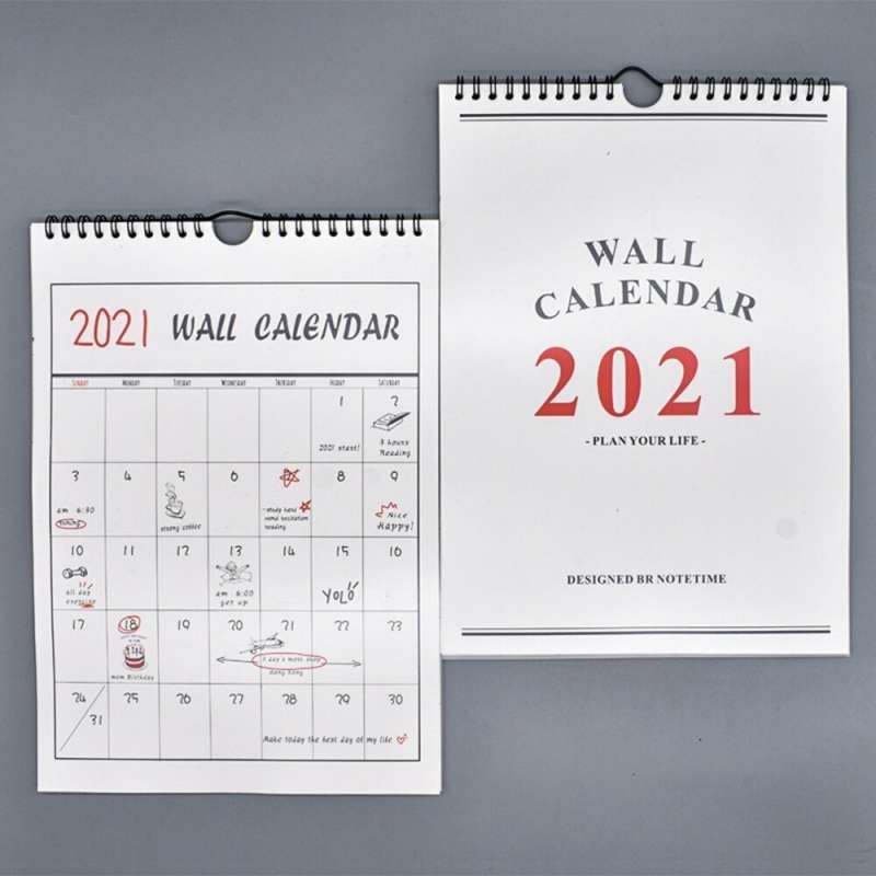 Jual 2021 Daily Monthly Schedule Notebook Hand-painted Calendar Planner ...