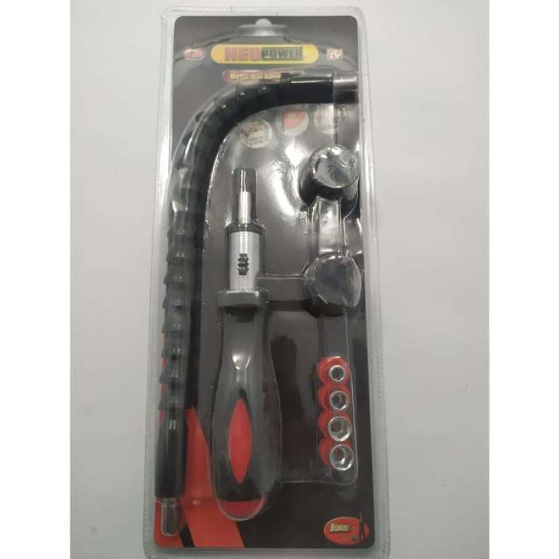 Jual OBENG SET NEO POWER SNAKE DRILL BIT EXTENDER OBENG LENTUR 18 PCS ...