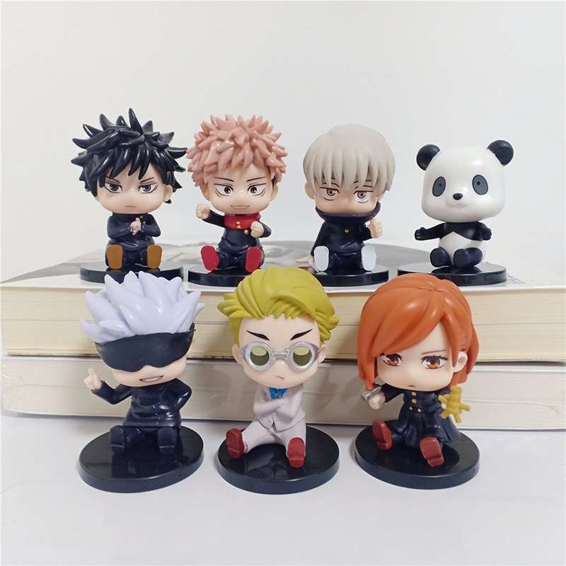 Jual Figure Jujutsu Kaisen Set 7 dengan Inumaki Panda Anime Action ...