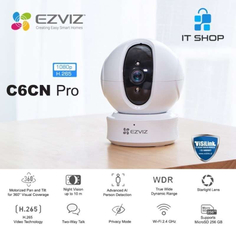 Promo Ezviz C6CN PRO 1080P Home Dome Smart Wireless IP Camera 100 % ...