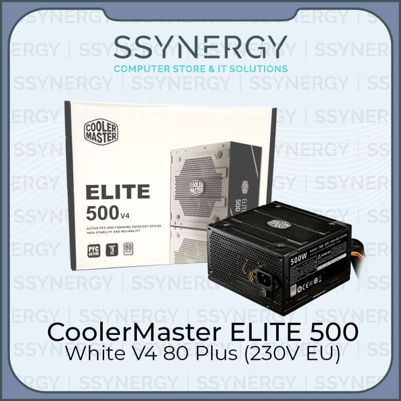 Jual Cooler Master ELITE 500 V4 500Watt 80+ White Flat Cable Power ...