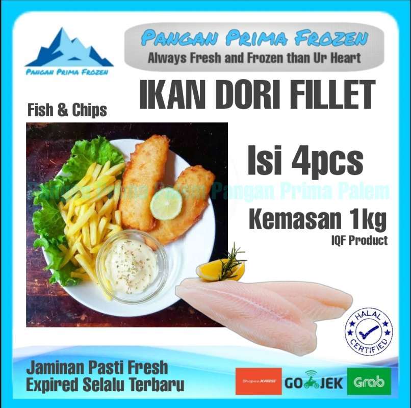 Jual Ikan DORI FILLET Beku Lokal / FISH CHIPS 1kg Frozen di Seller ...