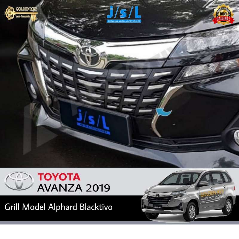 Jual JSL Grill Avanza 2019 Front Grille Model Alphard Balcktivo di ...