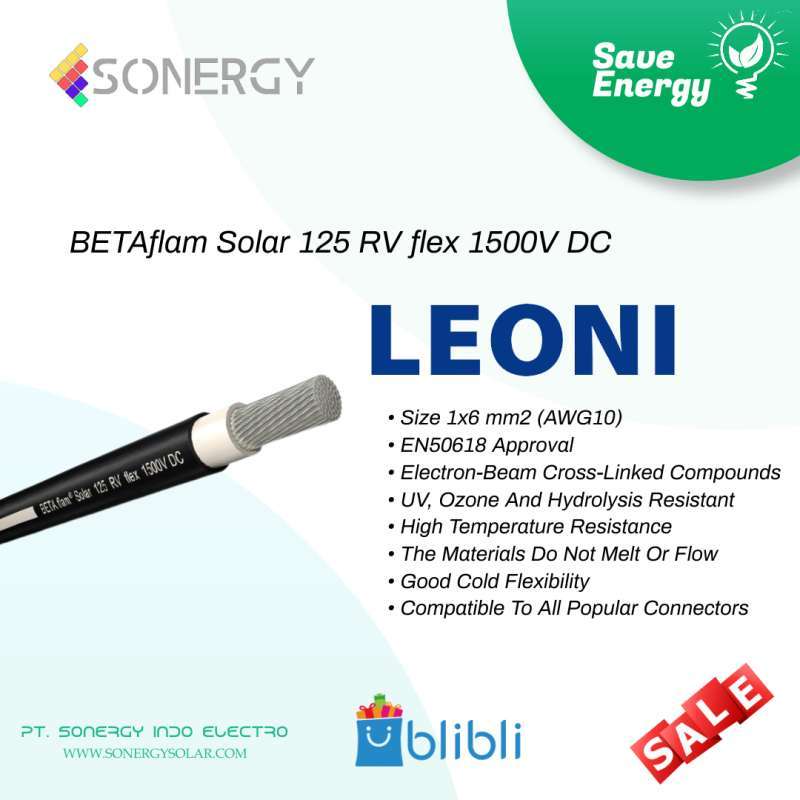 Jual Kabel Panel Surya Leoni BETAflam Solar 125 RV flex 1500V DC di ...