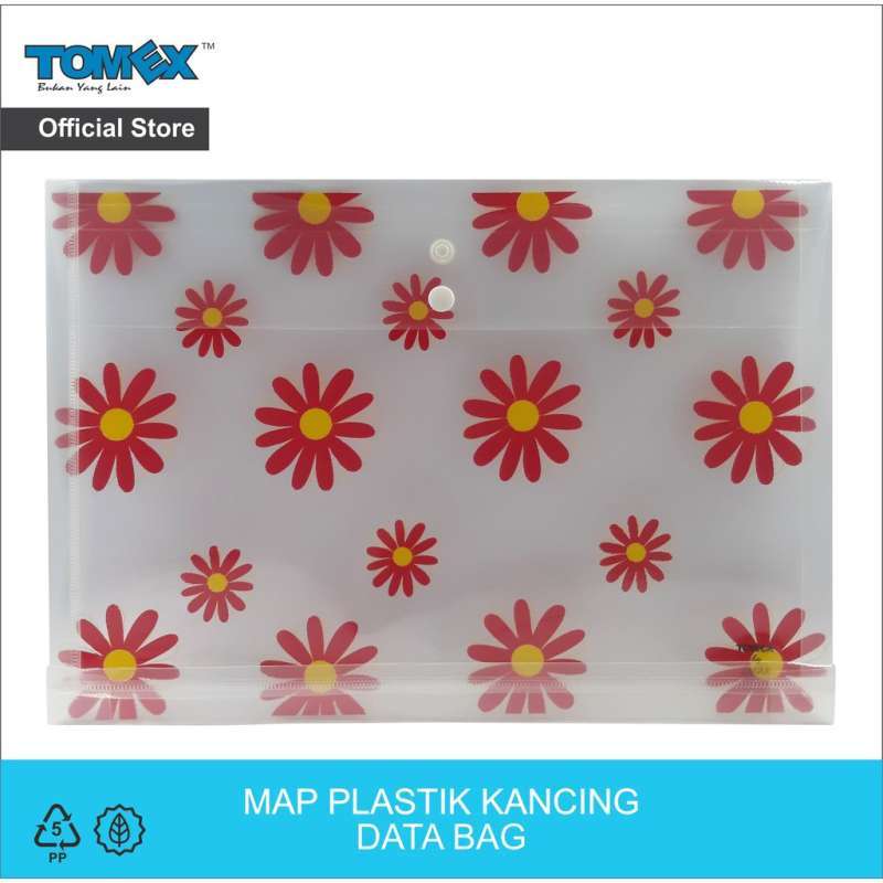 Jual TOMEX Map Plastik Kancing Motif Murah Ukuran Folio (F4) / Data Bag ...
