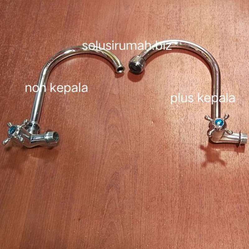 Jual kran angsa cab chrome crom babet besi dinding tembok putar leher ...