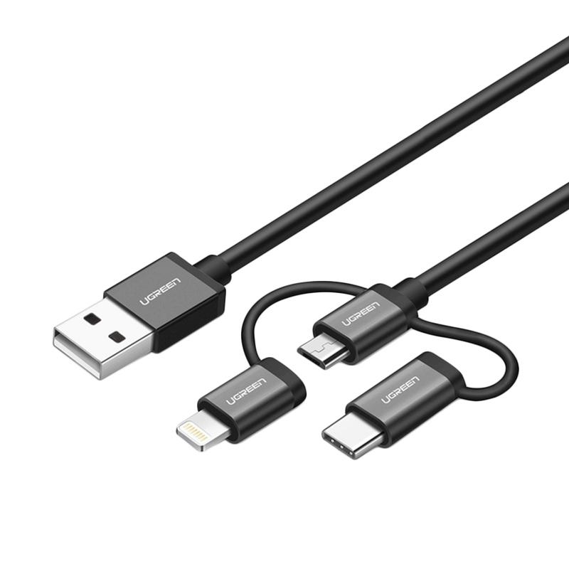 Jual Ugreen Type C 3 in 1 Kabel Data - Hitam [1 m/Fast Charging ...