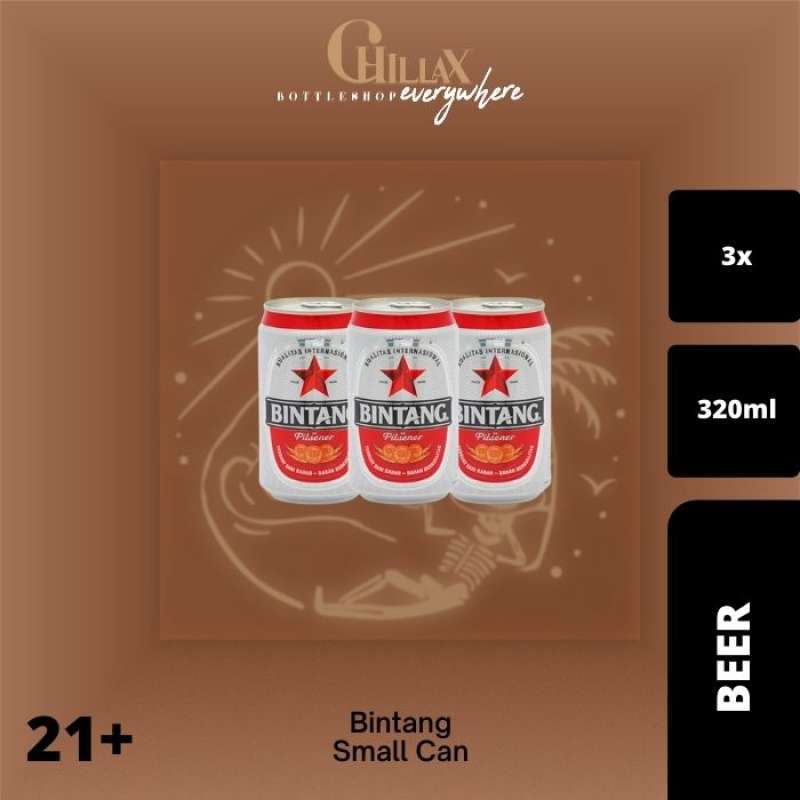 Jual Bir Bintang Beer Kaleng 320ml Paket 3 Kaleng di Seller Chillax ...