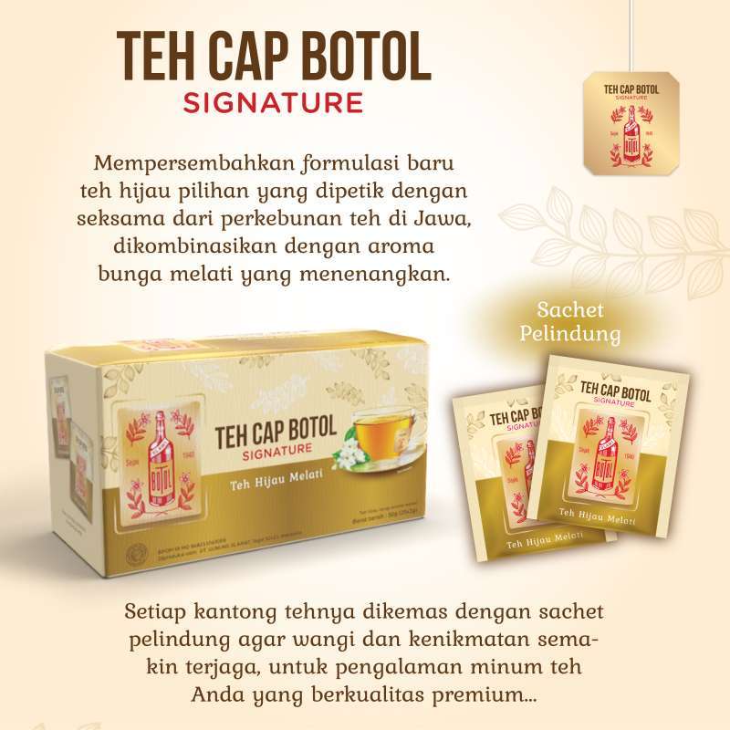 Jual Teh Celup Cap Botol Signature - Teh Hijau Melati 25 Bags -tea Bag ...