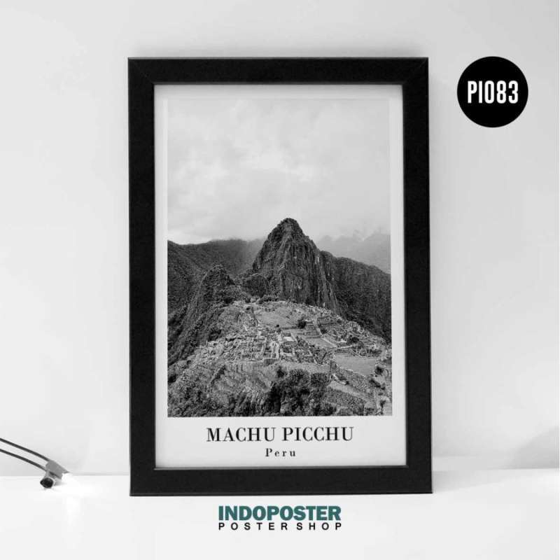 Jual Poster Monochrome City Landmark Aesthetic Machu Picchu Peru A4 ...