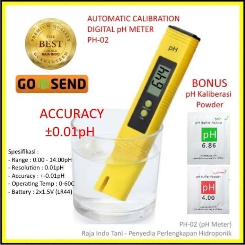 Jual Digital pH Meter Automatic Calibration | Alat Ukur Keasaman Air pH-02 di Seller Raja Indo ...