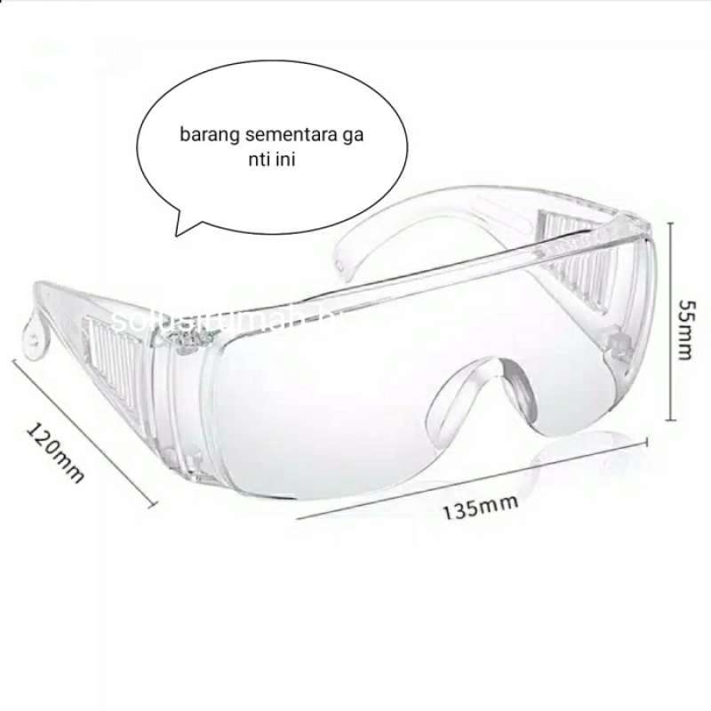 Jual KACAMATA BENING CLEAR HEAVY DUTY TERSAMBUNG FULL kaca mata safety ...