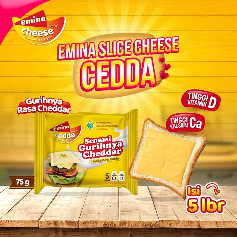 Jual Emina Cheese Slice Cheddar 5pcs 15gr Di Seller Tiramart - Gudang ...