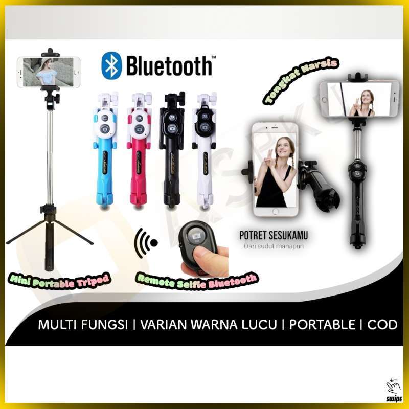 Promo Tongsis + Tripod 3in1 with Remote Selfie Camera Kamera Photo ...