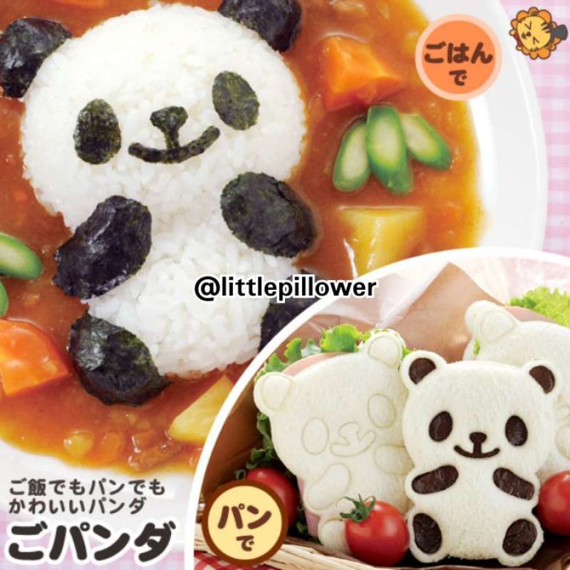 Jual Bento Black Panda Rice Mold-Cetakan Panda Full Body-Panda Bread ...