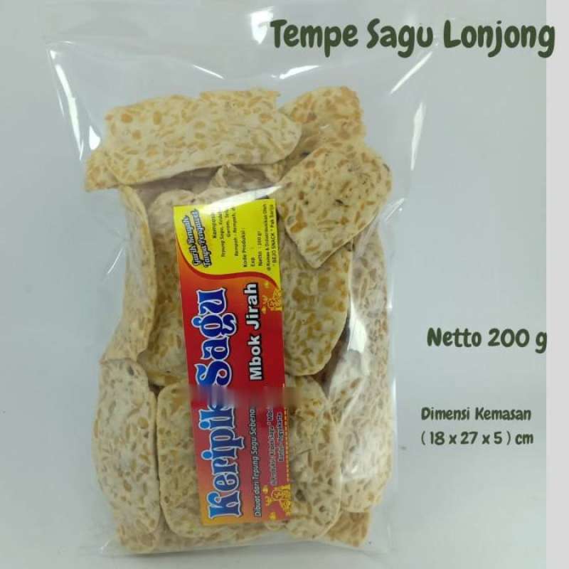 Jual Cemilan Makanan Ringan Snack Keripik Tempe Sagu Panjang Original ...