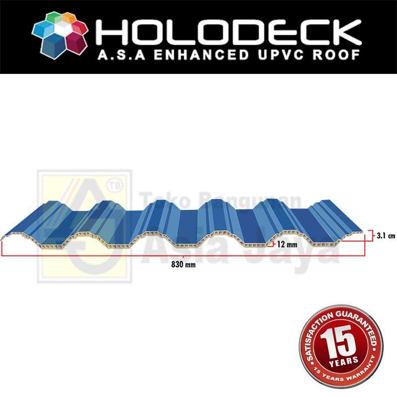 Jual Atap Holodeck Upvc Roof - Translucent (transparan 30%) Panjang 4 Meter Di Seller Tb Asia ...