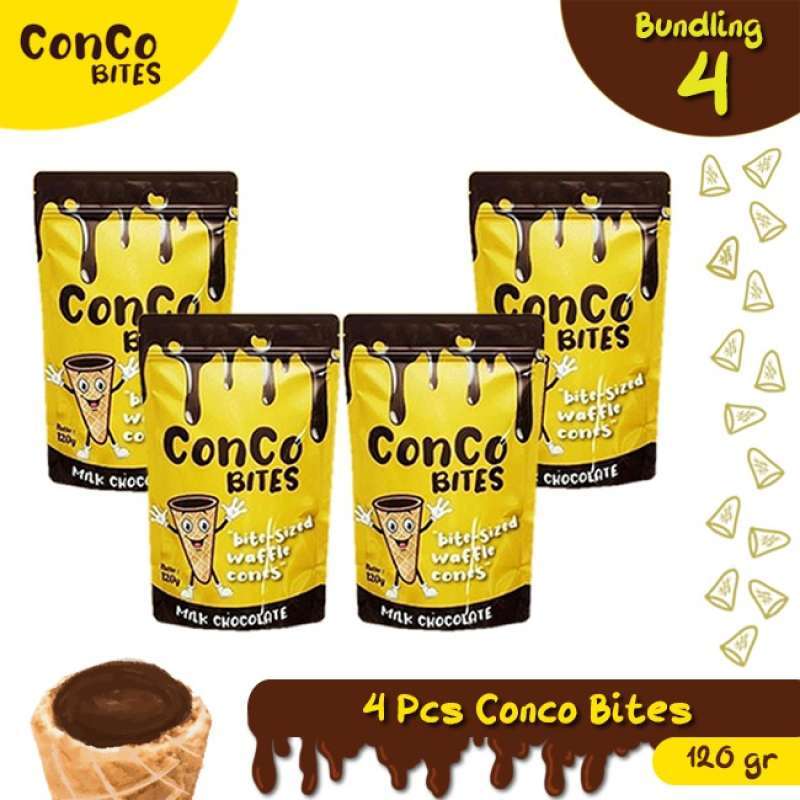 Jual Conco Bites - Bite-sized Waffle Cones Filled With Chocolate 120gr ...