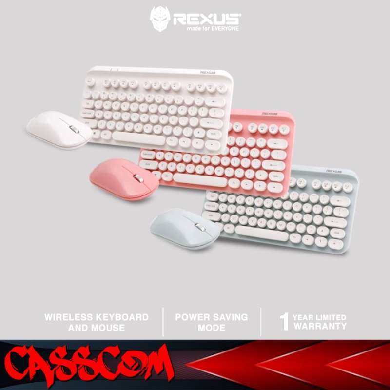 Jual Rexus Keyboard Mouse Wireless KM9 Combo - Putih di Seller CassCom ...
