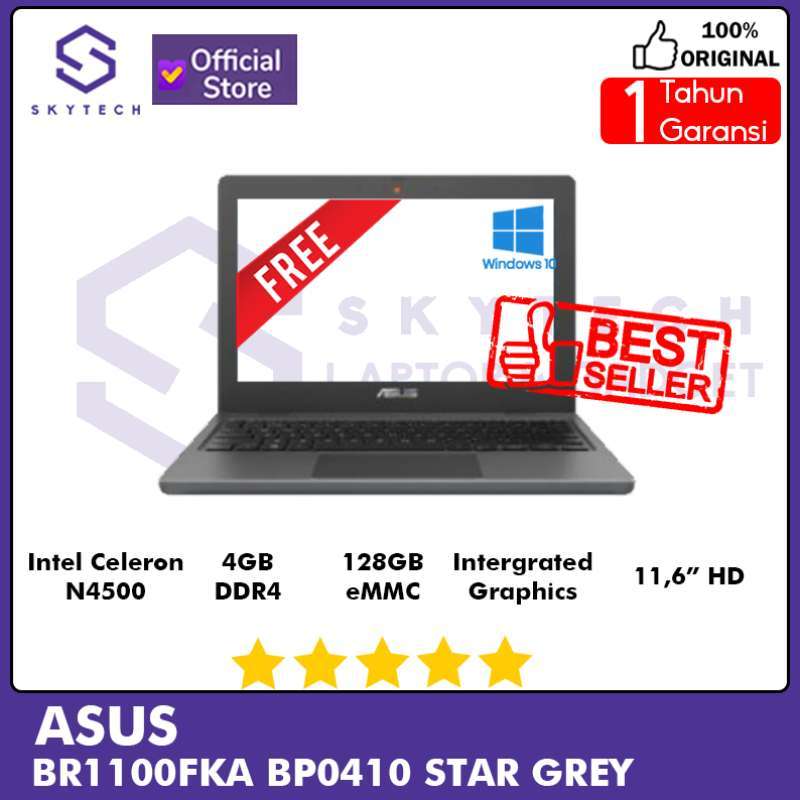 Jual LAPTOP ASUS BR1100FKA BP0410T TOUCHSCREEN INTEL CELERON N4500 4GB 128GB eMMC WINDOWS 10 ...