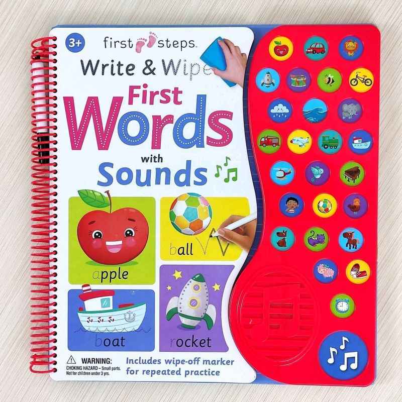 Jual Hinkler First Steps Write & Wipe First Words With Sounds Includes ...